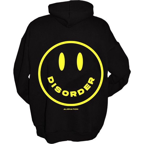 Alienation Unisex Oversize Siyah Kapüşonlu Sweatshirt Fiyatı