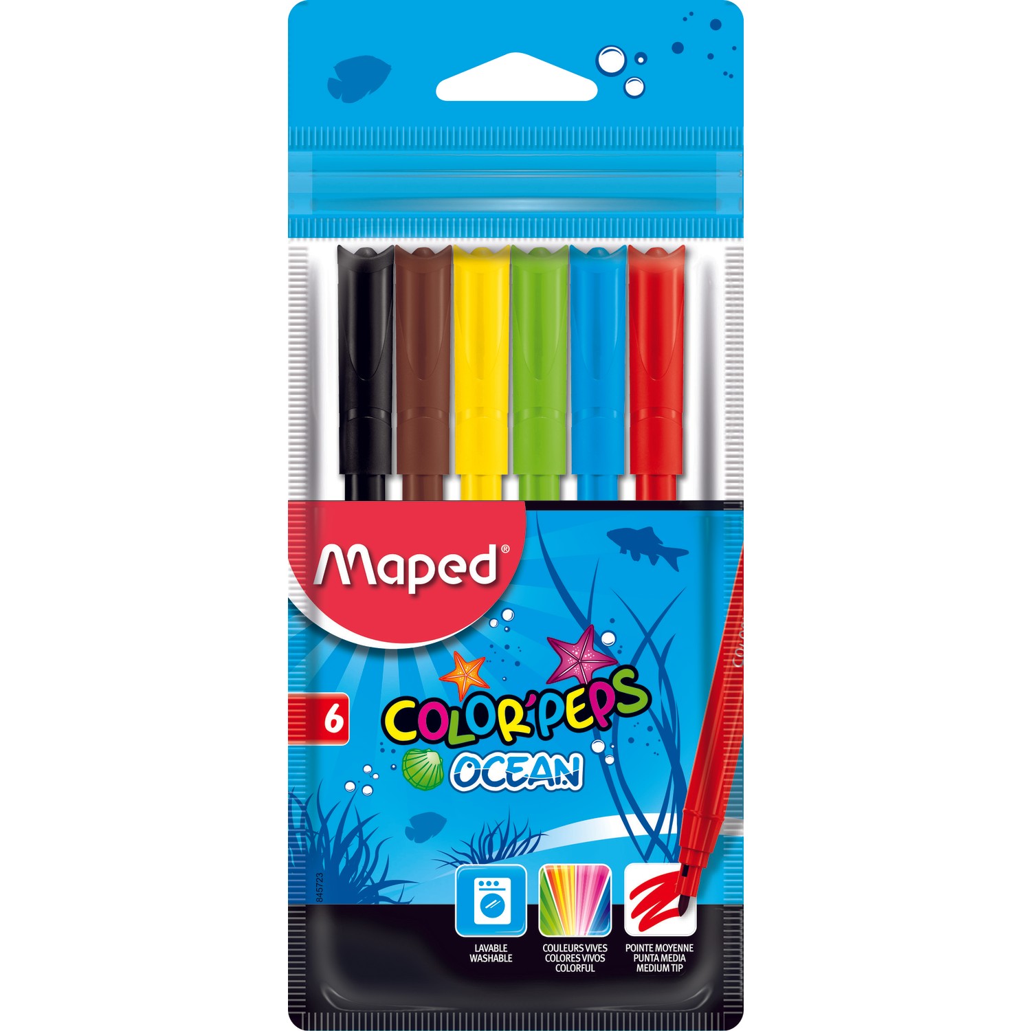 Maped 845723 Color Peps Ocean 6 Renk Keçeli Kalem Fiyatı