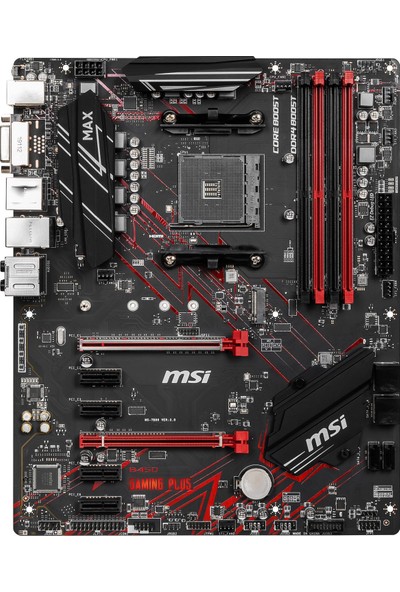 MSI B450 Gaming Plus MAX AM4 DDR4 3466(OC)DVI HDMI USB3.2 ATX Anakart MSI B450 Gaming Plus MAX AM4 DDR4 3466(OC)DVI HDMI USB3.2 ATX Anakart