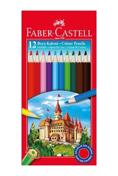 Faber-Castell Tam Boy Karton Kutu Boya Kalemi 12 Renk Faber-Castell Tam Boy Karton Kutu Boya Kalemi 12 Renk