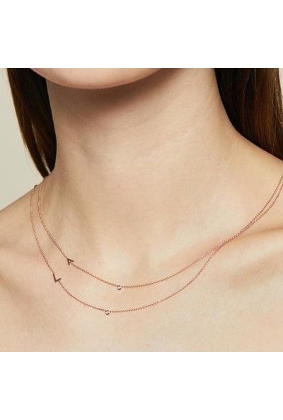 Papatya Silver Kişiye Özel Plaka Harf Kolye