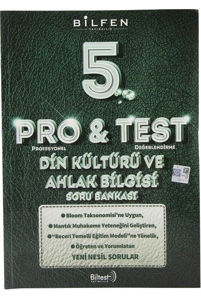 Bilfen Yayıncılık 5. Sınıf Pro&Test Din Kültürü Ve Ahlak Bilgisi Soru Bankası Bilfen Yayıncılık 5. Sınıf Pro&Test Din Kültürü Ve Ahlak Bilgisi Soru Bankası