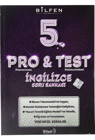 Bilfen Yayıncılık 5. Sınıf Pro&Test İngilizce Soru Bankası Bilfen Yayıncılık 5. Sınıf Pro&Test İngilizce Soru Bankası