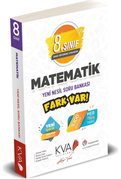 Koray Varol Yayınları 8. Sınıf Fark Var Matematik Soru Bankası