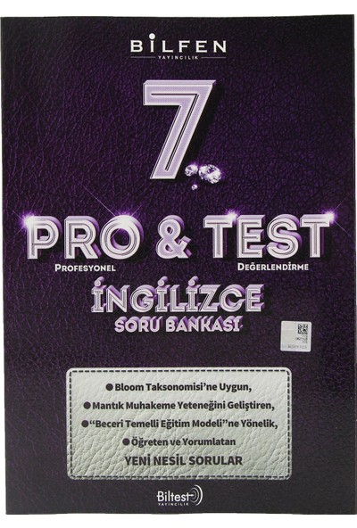 Bilfen Yayıncılık 7. Sınıf Pro&Test İngilizce Soru Bankası Bilfen Yayıncılık 7. Sınıf Pro&Test İngilizce Soru Bankası