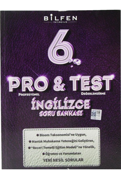 Bilfen Yayıncılık 6. Sınıf Pro&Test İngilizce Soru Bankası Bilfen Yayıncılık 6. Sınıf Pro&Test İngilizce Soru Bankası