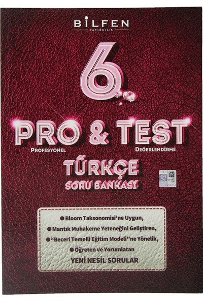 Bilfen Yayıncılık 6. Sınıf Pro&Test Türkçe Soru Bankası Bilfen Yayıncılık 6. Sınıf Pro&Test Türkçe Soru Bankası