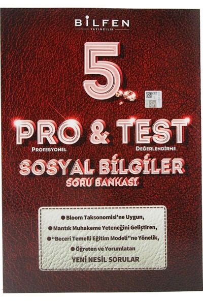 Bilfen Yayıncılık 5. Sınıf Pro&Test Sosyal Bilgiler Soru Bankası