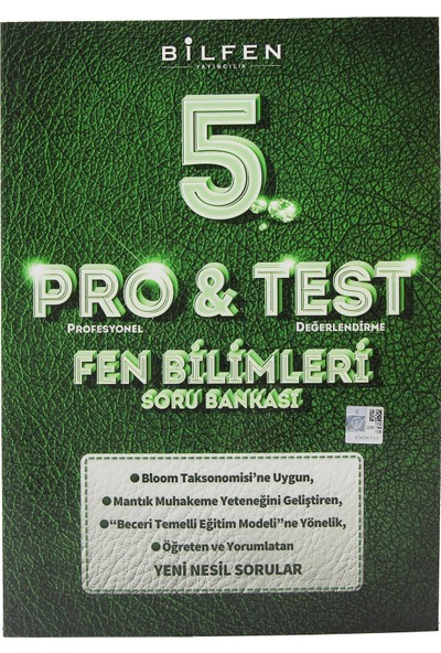 Bilfen Yayıncılık 5. Sınıf Pro&Test Fen Bilimleri Soru Bankası Bilfen Yayıncılık 5. Sınıf Pro&Test Fen Bilimleri Soru Bankası