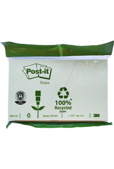 Post-It Yapışkanlı Not Kağıdı 76MM x 127 mm ( 100 Yaprak ) Post-It Yapışkanlı Not Kağıdı 76MM x 127 mm ( 100 Yaprak )