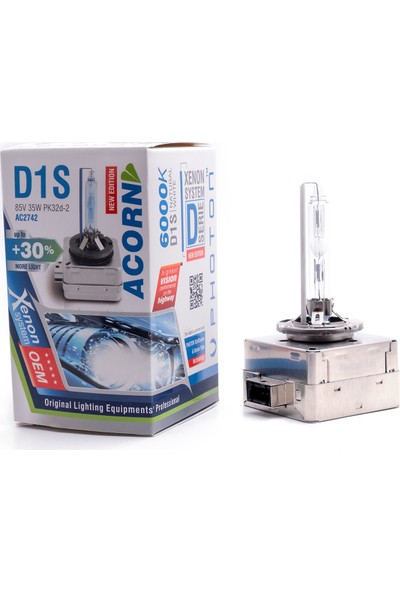 Photon Acorn D1S 6000K +%30 Fazla Işık Oem Photon Acorn D1S 6000K +%30 Fazla Işık Oem