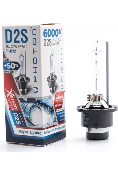Photon D2S 6000K +%50 Fazla Işık Oem Ampul Photon D2S 6000K +%50 Fazla Işık Oem Ampul