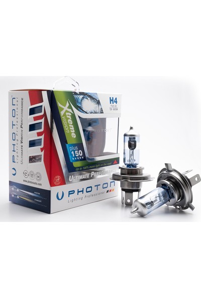 Photon H4 12V 60/55W Xtreme Vision +%100