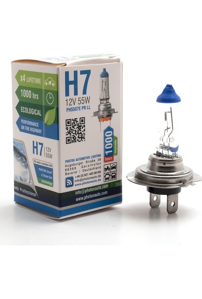 Photon H7 12V 55W Eco +%30 Fazla Işık Photon H7 12V 55W Eco +%30 Fazla Işık