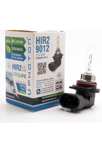 Photon Hir2 9012 12V 55W Pr Ll +%30 Fazla Işık Photon Hir2 9012 12V 55W Pr Ll +%30 Fazla Işık
