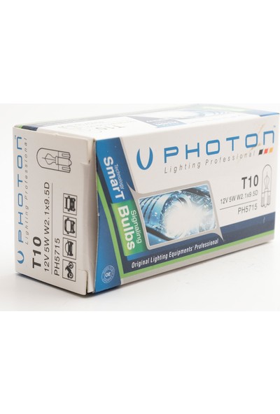 Photon T10 12V W5W Dipsiz Byk.Standart Photon T10 12V W5W Dipsiz Byk.Standart