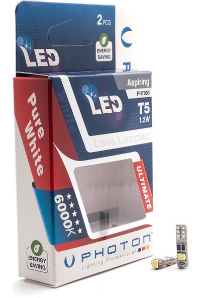 Photon T5 12/24V 1.2W Canbus 3'Lü Ph7003 Led Photon T5 12/24V 1.2W Canbus 3'Lü Ph7003 Led