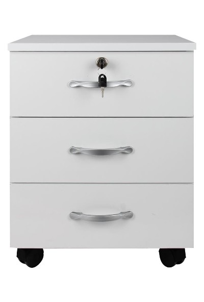 Mt Ahşap Keson Kilitli 3 Çekmeceli