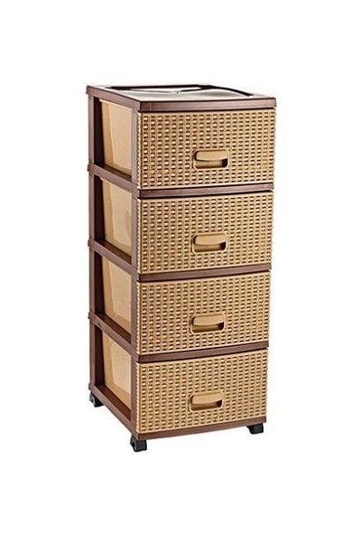 Alkansan Hasırlı Plastik Komidin Sebzelik Çok Amaçlı (Kahve-Krem) Alkansan Hasırlı Plastik Komidin Sebzelik Çok Amaçlı (Kahve-Krem)