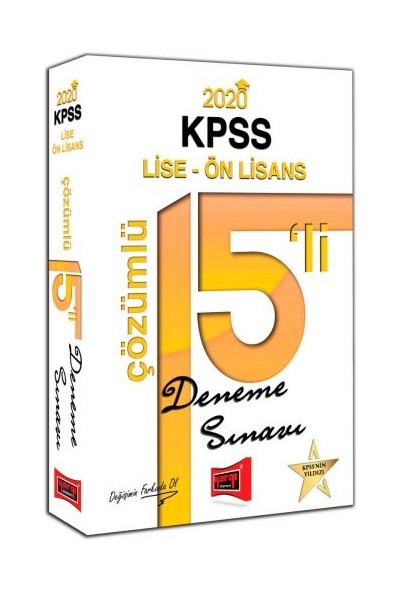 Yargı Yayınevi 2020 KPSS Lise Ön Lisans 15 Li Çözümlü Deneme Sınavı