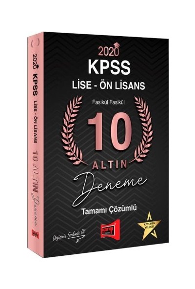 Yargı Yayınevi 2020 KPSS Lise Ön Lisans 10 Altın Fasikül Fasikül Tamamı Çözümlü Deneme Sınavı