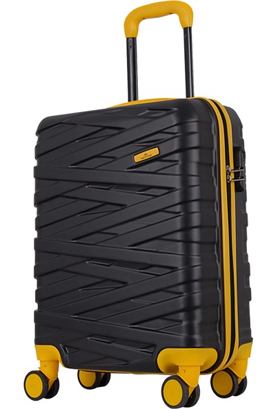 Ççs Nc 092 Abs Büyük Boy Valiz Siyah Sarı