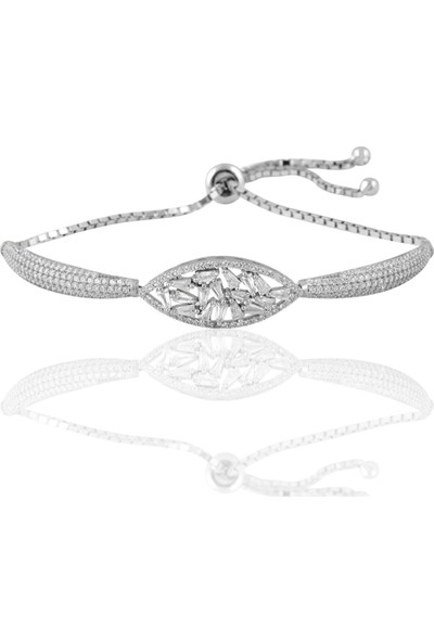 Nayino Takı Asr-10 Asansörlü Mix Kesim Gümüş Bileklik