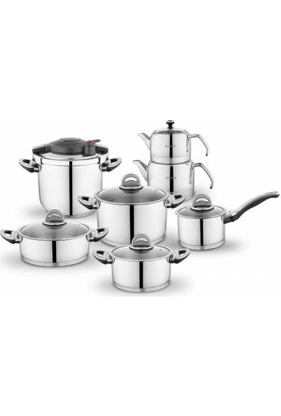 Schafer Jena Çelik Çeyiz Seti 14 Parça Siyah Schafer Jena Çelik Çeyiz Seti 14 Parça Siyah