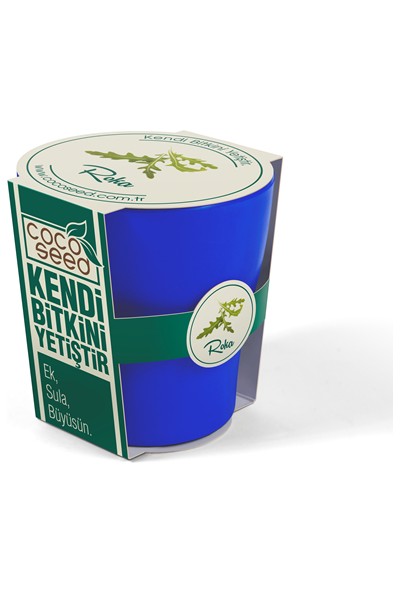 Cocoseed Bitki Yetiştirme Kiti - RokaLacivert Bio Plastik Saksı Cocoseed Bitki Yetiştirme Kiti - RokaLacivert Bio Plastik Saksı