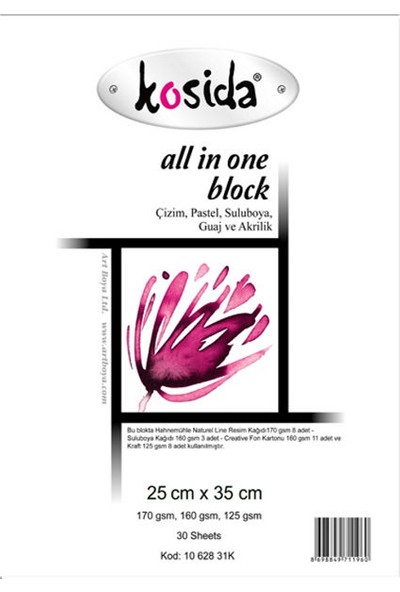 Ponart Kosida All In One Block Resim Defteri 25X35 Cm.