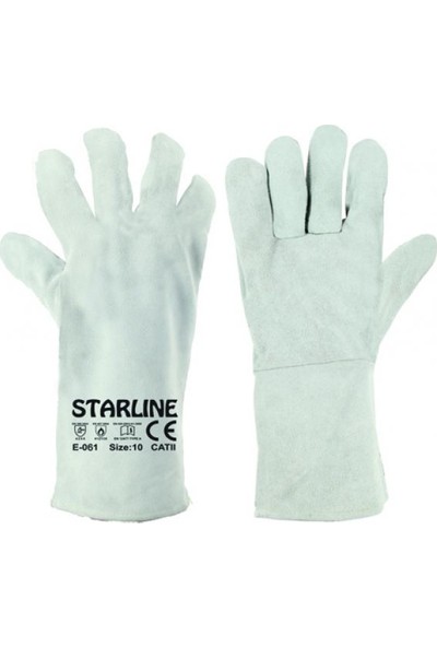 Starline Kaynakçı Eldiveni Yarma Deri 35 cm Uzun Tip