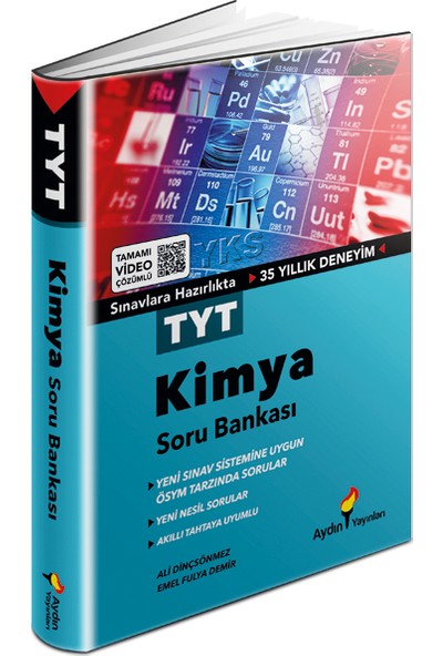 Aydın Yayınları TYT Kimya Tamamı Video Çözümlü Soru Bankası