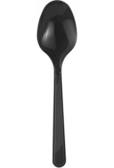 Kikajoy Siyah Plastik Kaşık 25'li