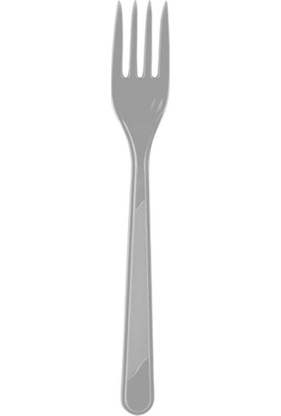 Kikajoy Gümüş Plastik Çatal 25'li