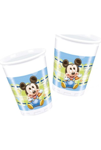 Kikajoy Baby Mickey Plastik Bardak 200cc 8'li Kikajoy Baby Mickey Plastik Bardak 200cc 8'li