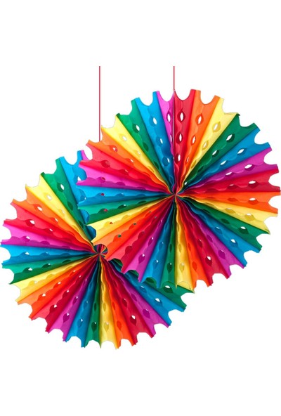 Kikajoy Rengarenk Yelpaze Süs 2'li