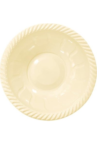 Kikajoy Krem Plastik Yuvarlak Kase 22 cm 6'lı Kikajoy Krem Plastik Yuvarlak Kase 22 cm 6'lı