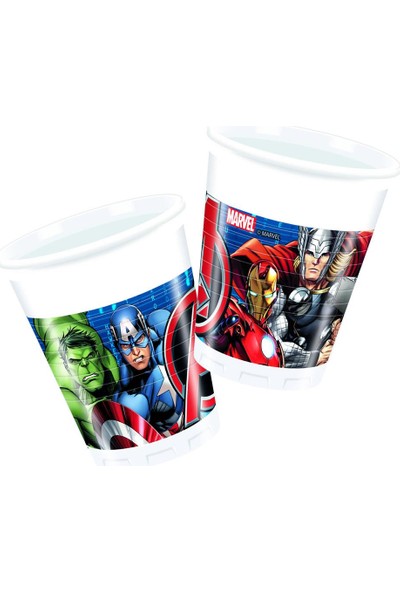 Kikajoy Avengers Power Plastik Bardak 200cc 8'li Kikajoy Avengers Power Plastik Bardak 200cc 8'li