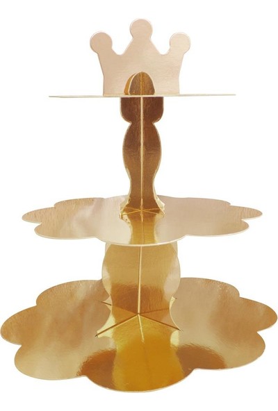 Kikajoy Metalik Altın Cupcake Standı