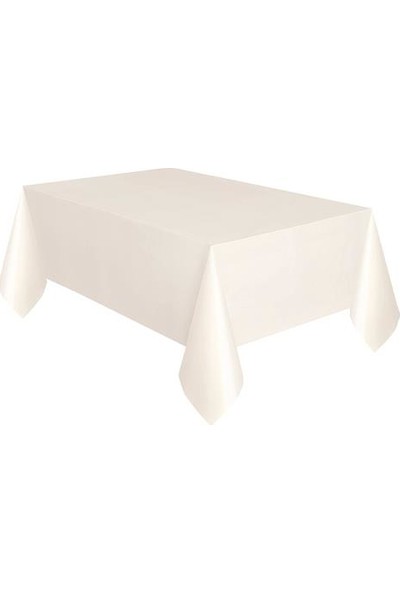 Kikajoy Krem Plastik Masa Örtüsü 137 x 270 cm Kikajoy Krem Plastik Masa Örtüsü 137 x 270 cm