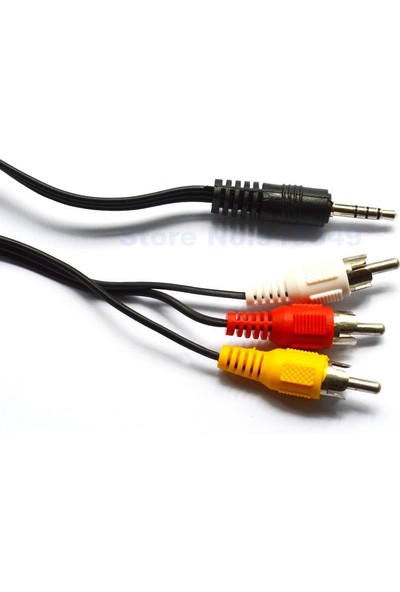 Etc-04 1,5metre 3,5mm To 3 Rca Dişi Kamera Tv Av Kablo