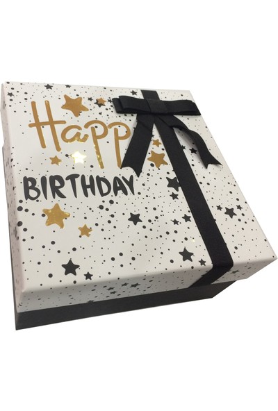Gıpta Wish Happy Birthday Kurdeleli Kare Hediye Kutusu Gıpta Wish Happy Birthday Kurdeleli Kare Hediye Kutusu