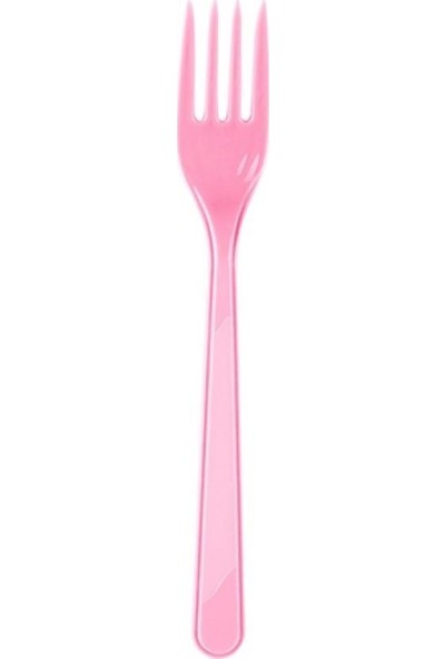 Kikajoy Pembe Plastik Çatal 25'li