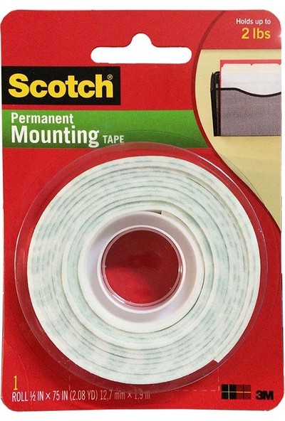 Scotch Çift Taraflı Rulo Asma Bandı 12,7 x 1,9 M