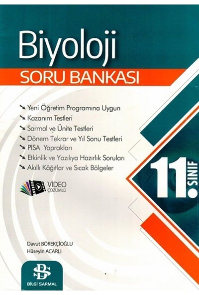 Bilgi Sarmal Yayınları 11. Sınıf Biyoloji Soru Bankası - Davut Börekçioğlu Bilgi Sarmal Yayınları 11. Sınıf Biyoloji Soru Bankası - Davut Börekçioğlu