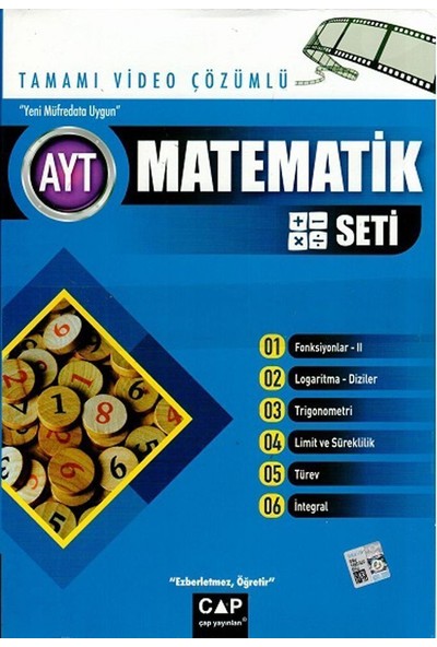 Çap Yayınları Tamamı Video Çözümlü AYT Matematik Seti Çap Yayınları Tamamı Video Çözümlü AYT Matematik Seti