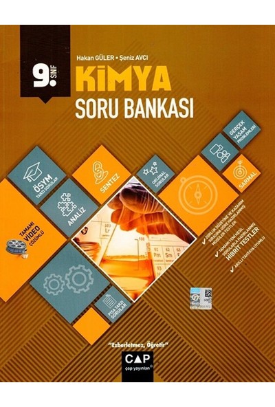 Çap Yayınları 9. Sınıf Anadolu Lisesi Kimya Soru Bankası - Hakan Güler
