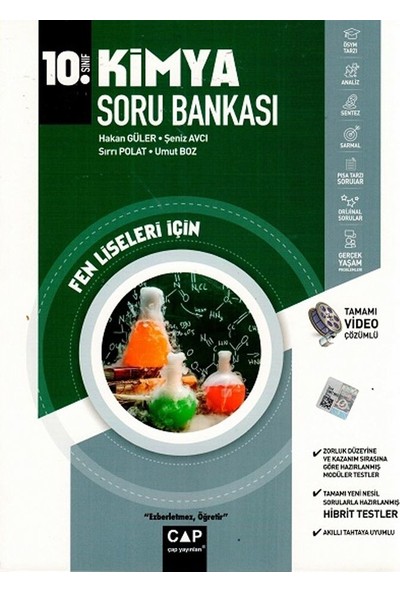 Çap Yayınları 10. Sınıf Fen Lisesi Kimya Soru Bankası - Hakan Güler Çap Yayınları 10. Sınıf Fen Lisesi Kimya Soru Bankası - Hakan Güler