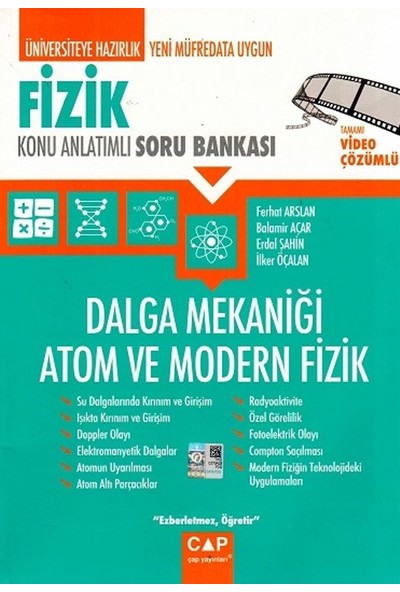 Çap Yayınları Fizik Dalga Mekaniği Atom ve Modern Fizik Konu Anlatımlı Soru Bankası - Balamir Açar