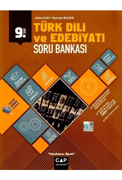 Çap Yayınları 9. Sınıf Anadolu Lisesi Türk Dili ve Edebiyatı Soru Bankası - Jülide Altay